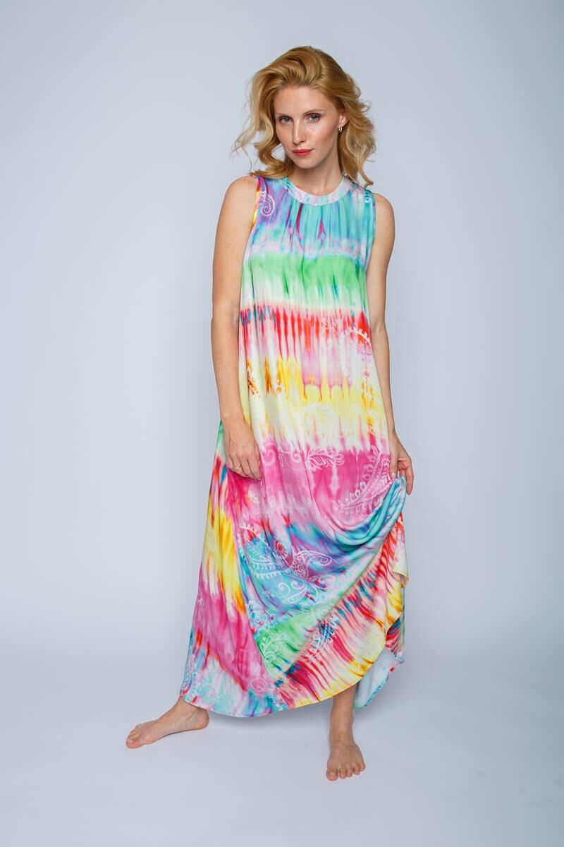 Emily van den Bergh Kleid mit Batikmuster | 42 | A4065729514074